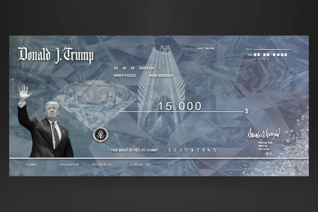 Diamond Trump Check Reviews - Legit Donald Trump 2024 Patriot Diamond ...