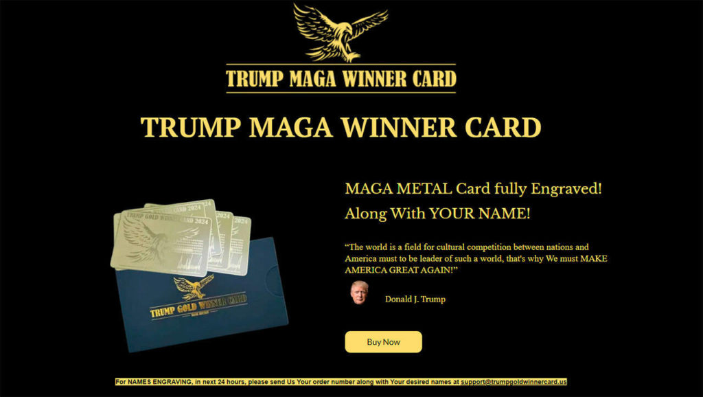 Trump Maga Winner Card 2024 Reviews: New Golden President Trump ...