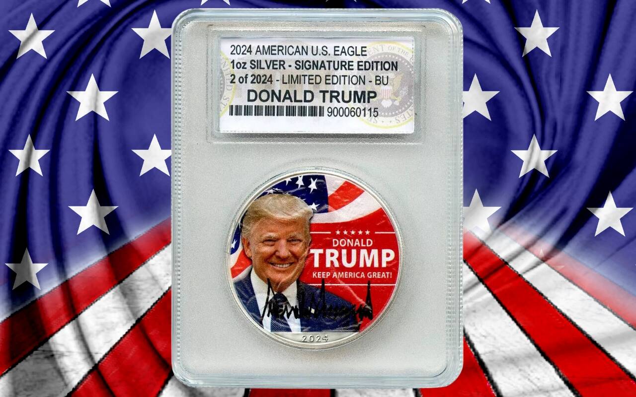 Trump 2024 REAL Silver American Eagle Coin Signature Edition: A ...